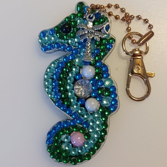 Diamond Decor | Office | Seahorse Keychain Palm Tree Charm | Poshmark